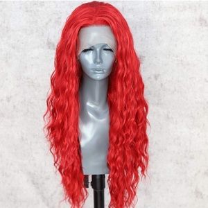 Accessories | 22 Red Wavy Lace Front Wig New | Poshmark